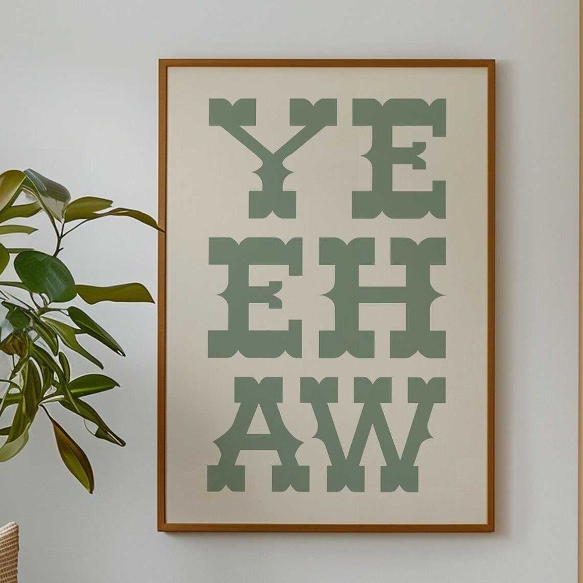 Yeehaw Western Style Art Print! Boho, Minimalist Modern Art, Boho ...
