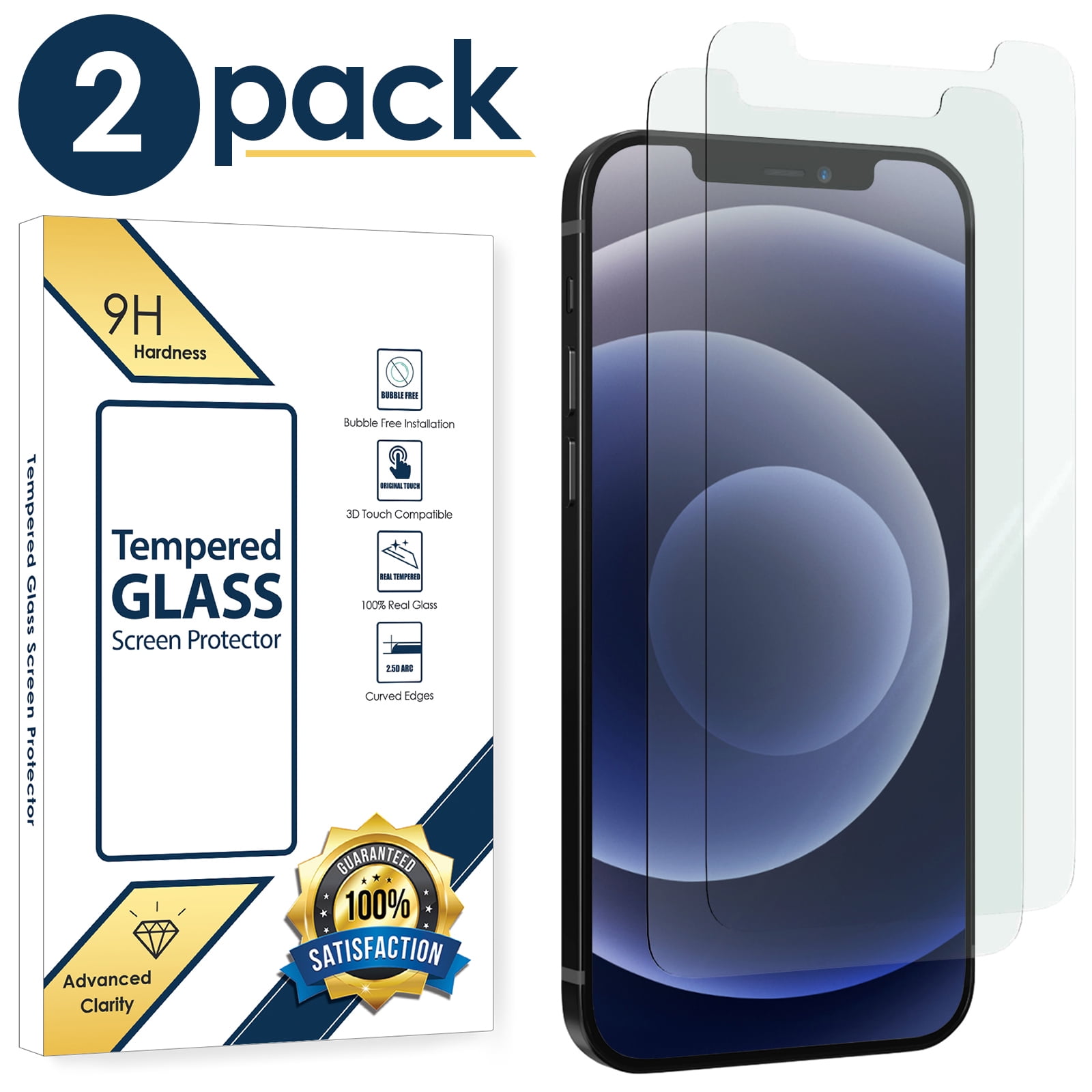 YeekTok [2-PACK] for Apple iPhone 12 / 11 / XR Screen Protector ...