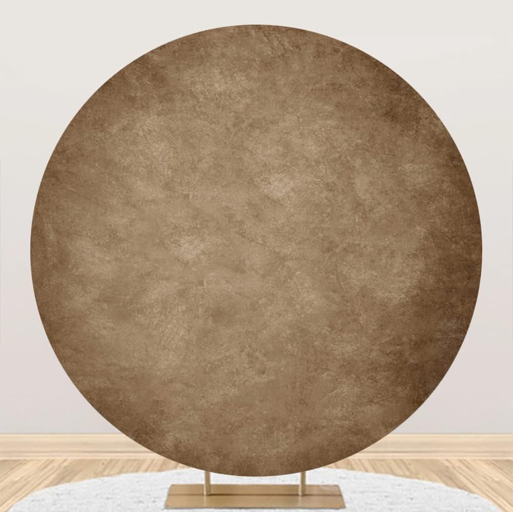 Yeele 6x6ft Solid Color Round Backdrop Polyester Tan Circle Background ...