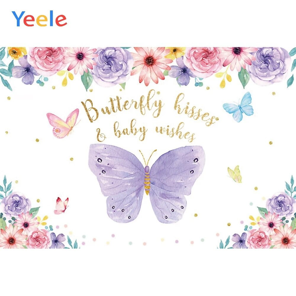 Yeele Baby Poster Backdrop Props Birthday Party Decor Flower Dots ...