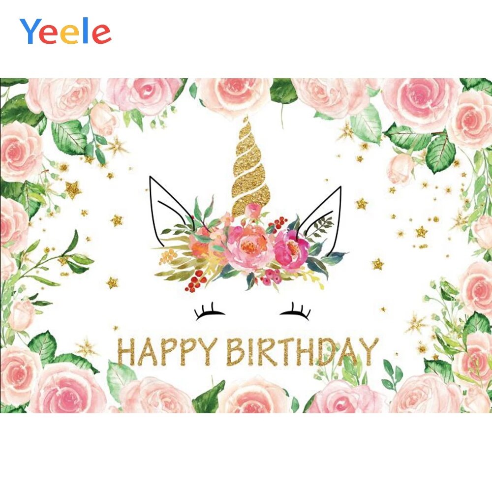 Yeele Baby Poster Backdrop Props Birthday Party Decor Flower Dots ...