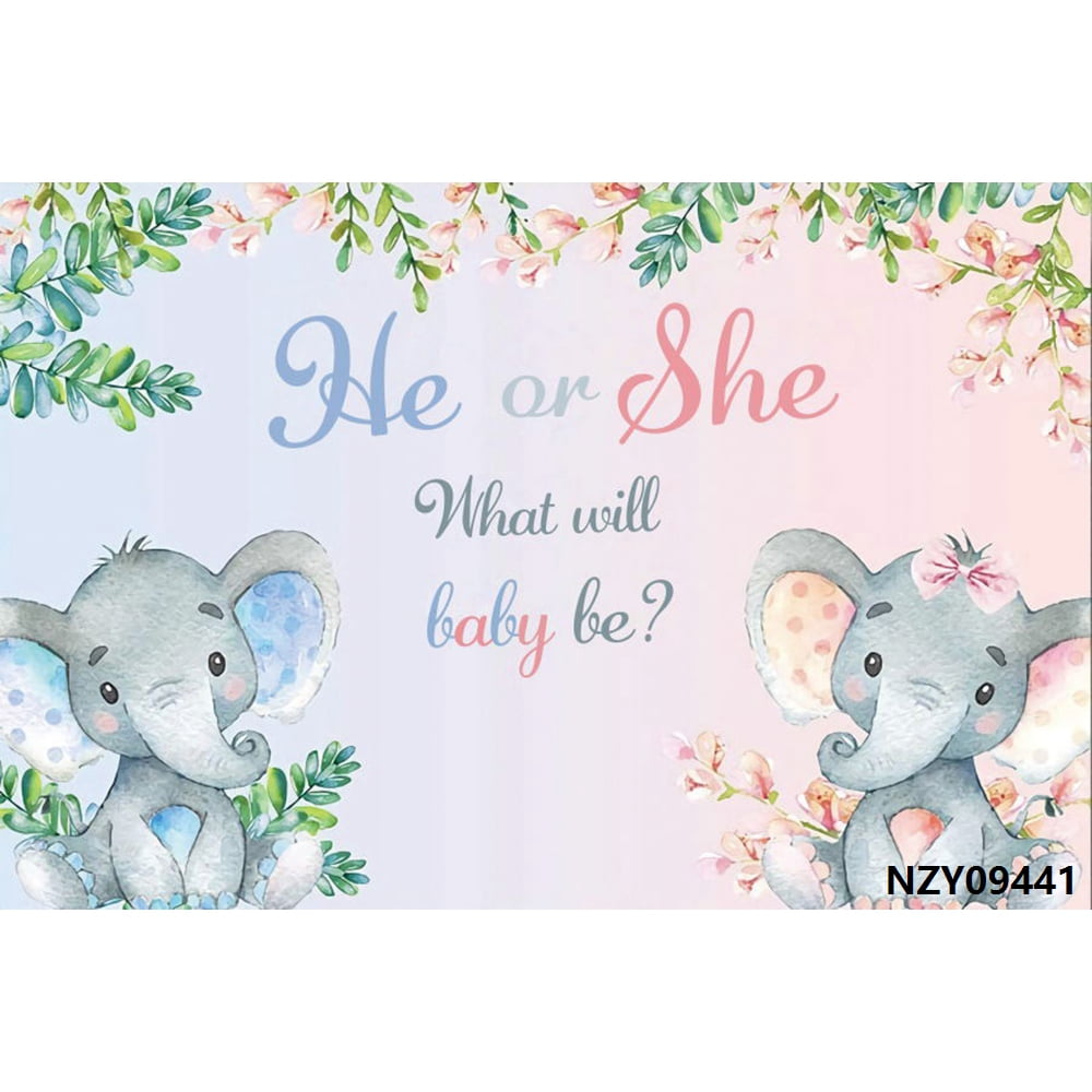 Yeele Baby Shower Backdrop For Photography Boy Or Girl Gender Reveal ...
