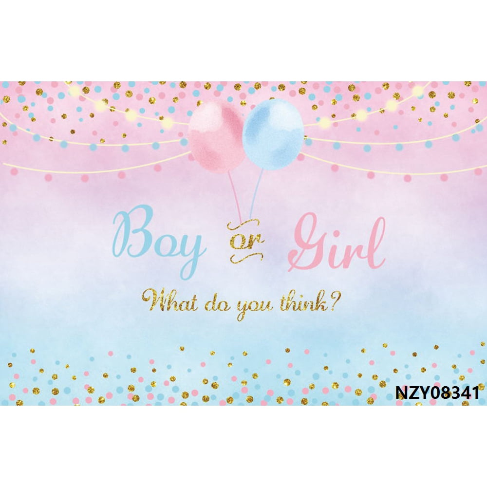 Yeele Baby Shower Backdrop For Photography Boy Or Girl Gender Reveal ...