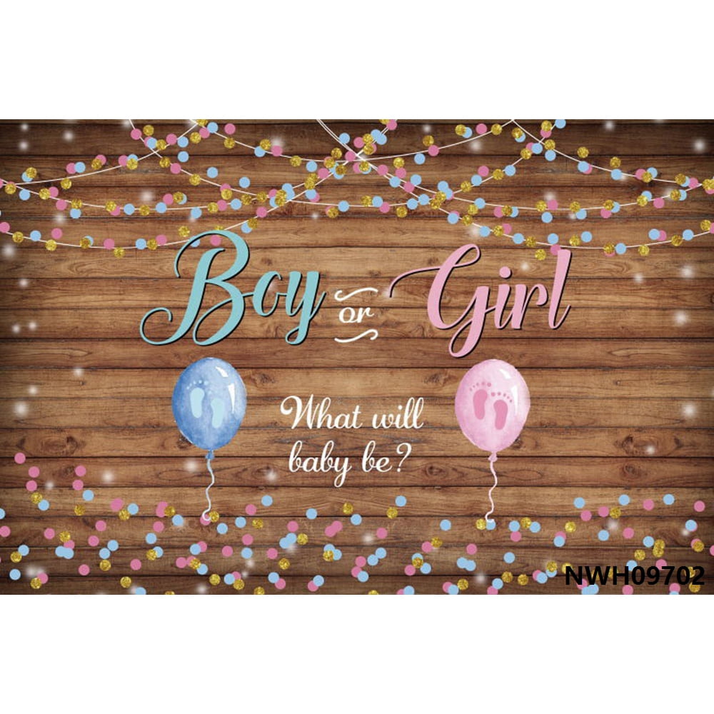 Yeele Baby Shower Backdrop For Photography Boy Or Girl Gender Reveal ...