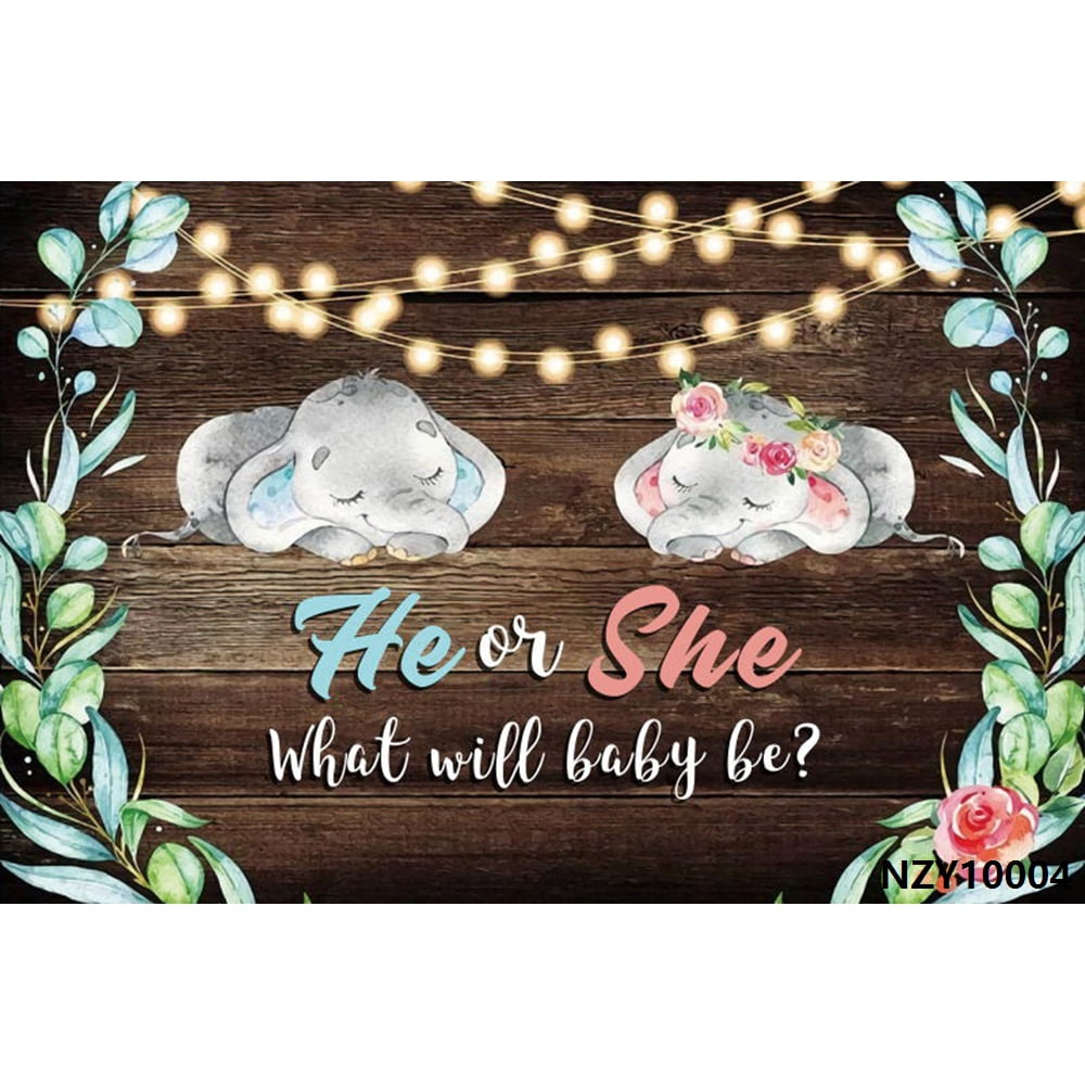 Yeele Baby Shower Backdrop For Photography Boy Or Girl Gender Reveal ...