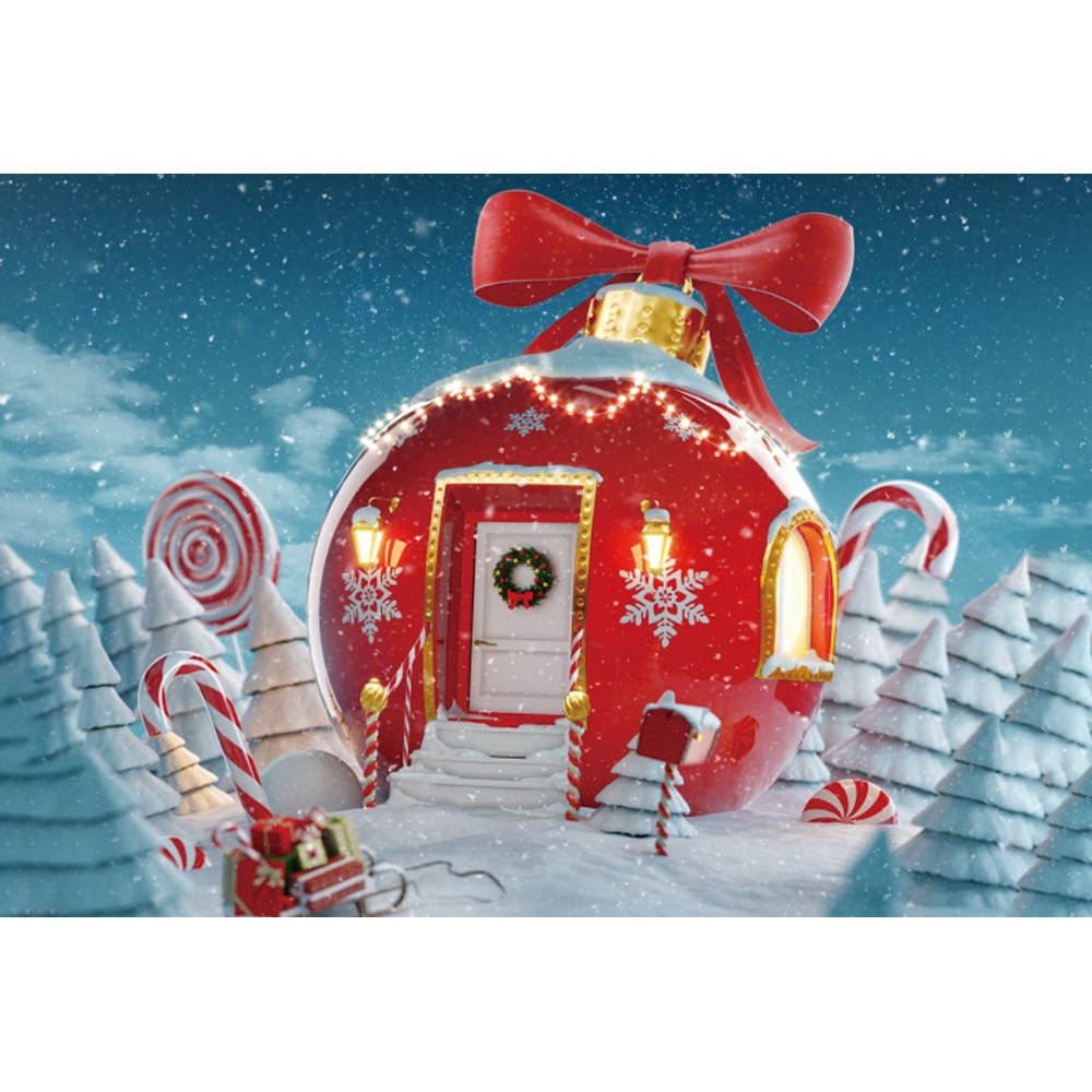 Yeele Christmas Photography Backdrop Photocall Candy Tree Gift Baby ...