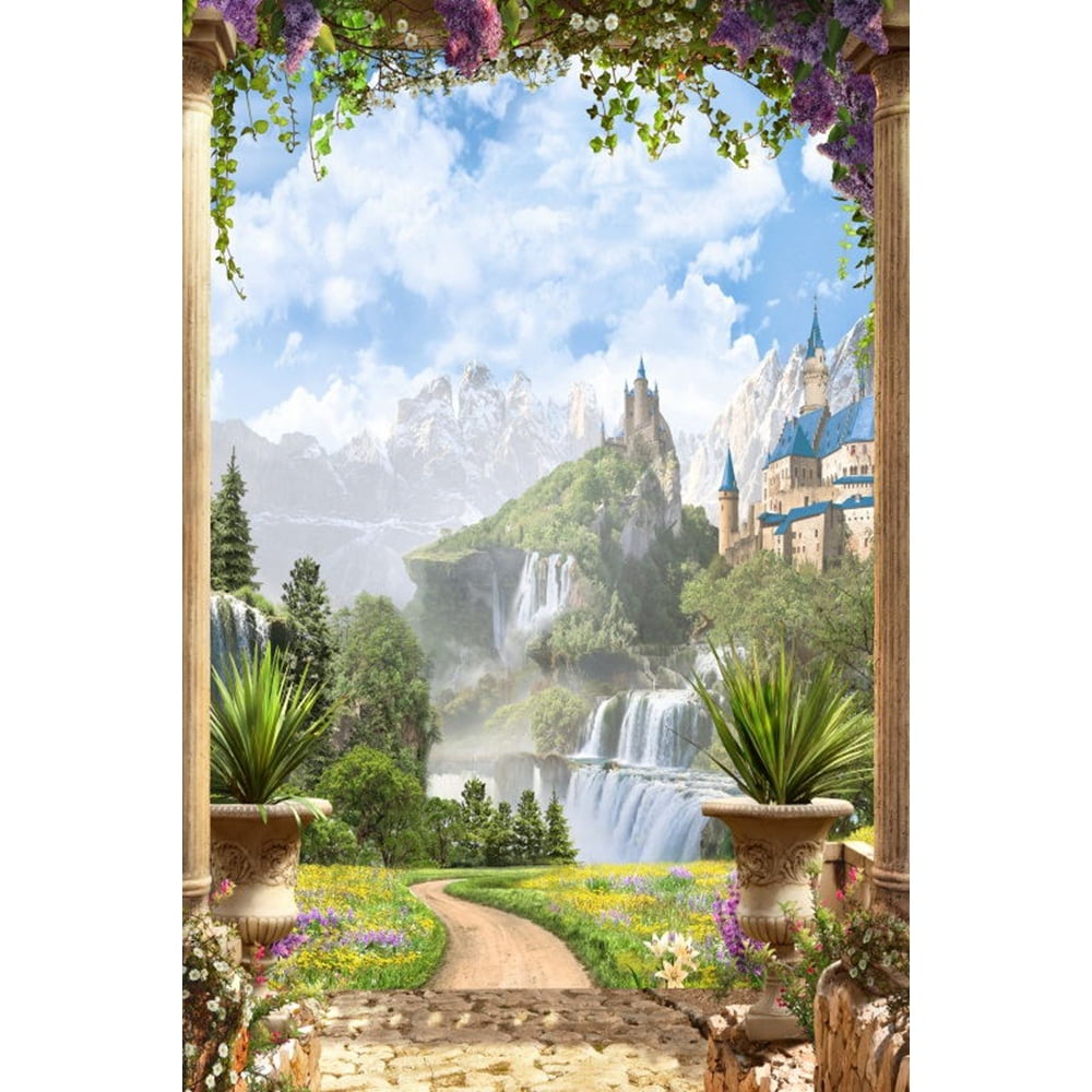 Yeele Eiffel Tower Garret Arch scenery Wedding Flower Backdrop Cloud ...
