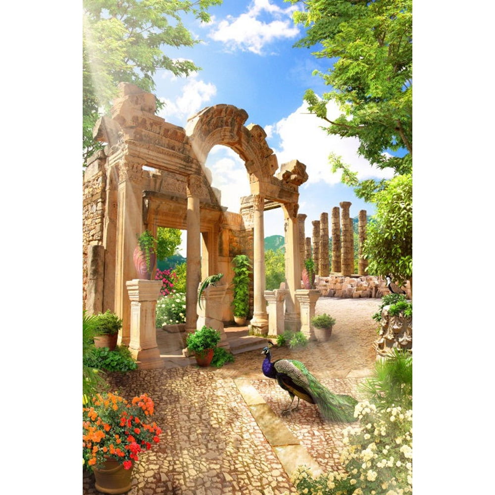 Yeele Eiffel Tower Garret Arch scenery Wedding Flower Backdrop Cloud ...