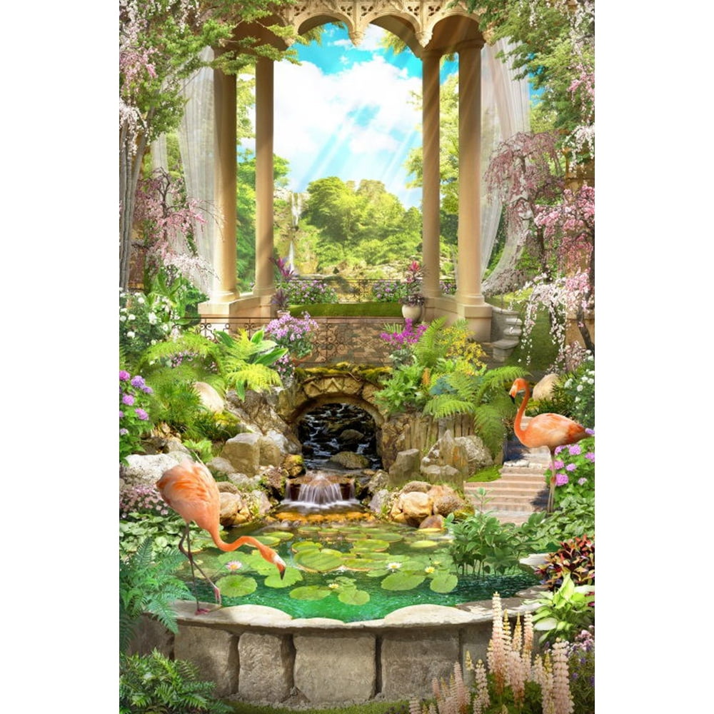 Yeele Eiffel Tower Garret Arch scenery Wedding Flower Backdrop Cloud ...