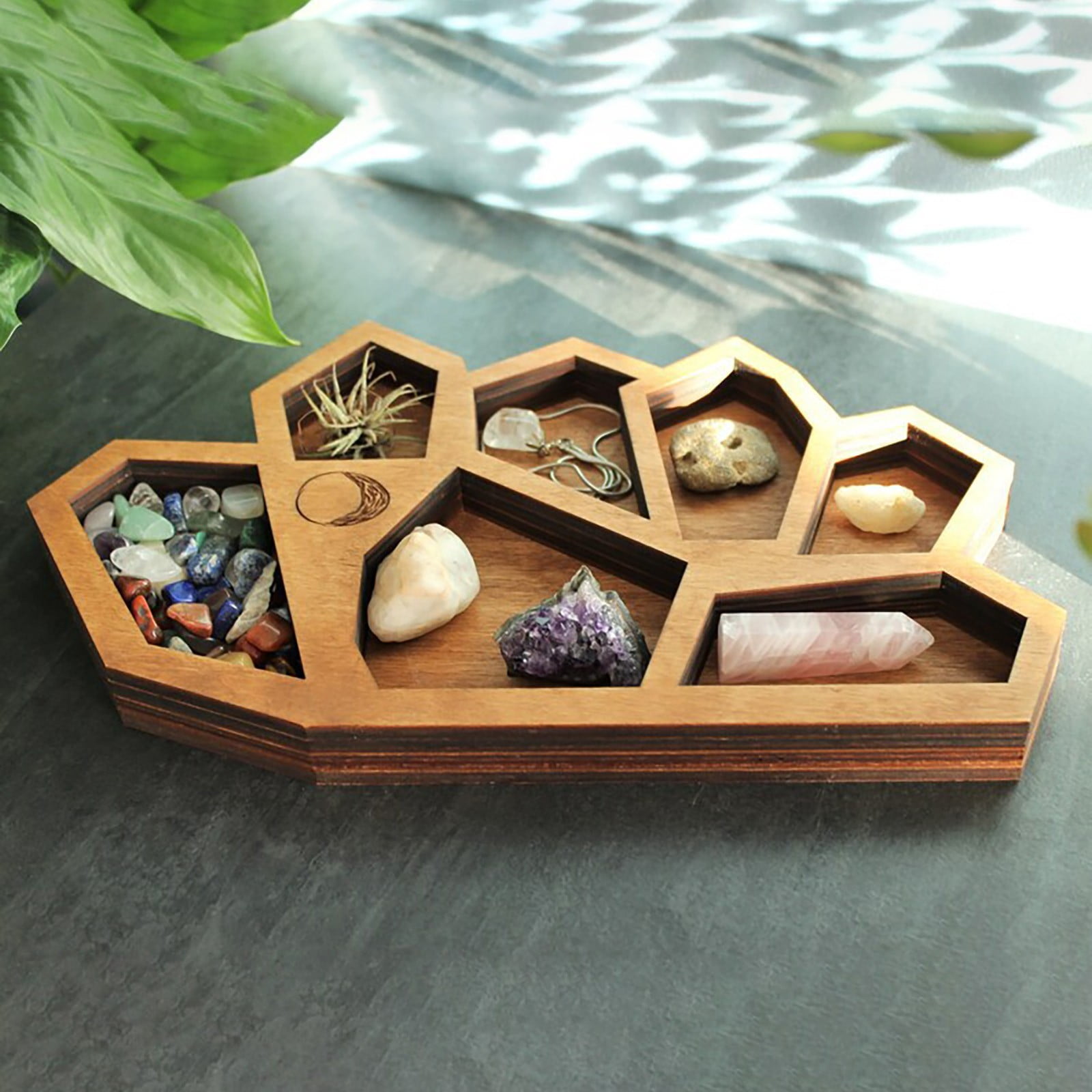 Yeenaozey Rack Crystal Tray for Stones Display Your Crystals & Stones ...