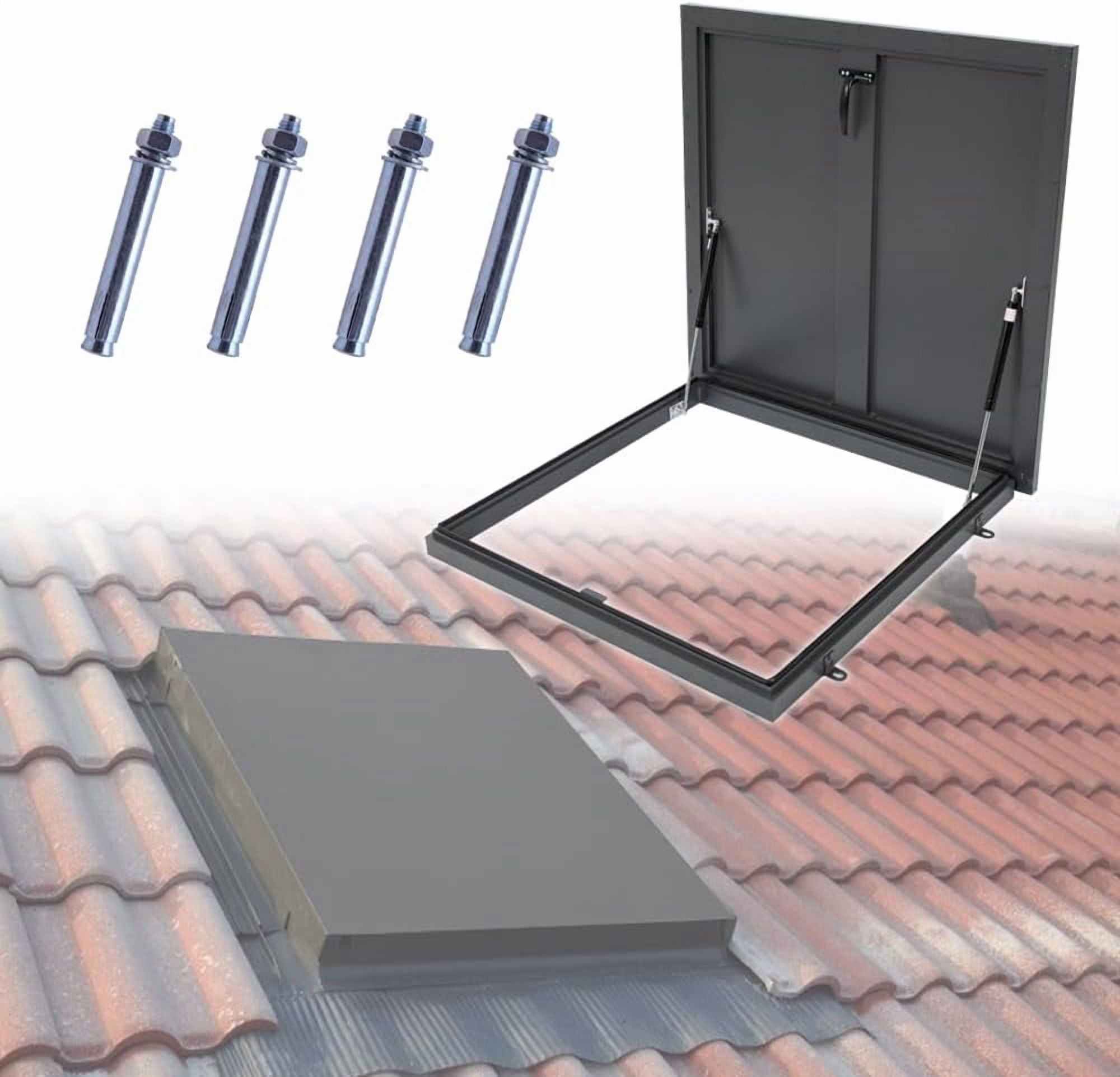 Yeeoy 29.5" L X 29.5" W Roof Access Hatch, Galvanized Powder Coated ...