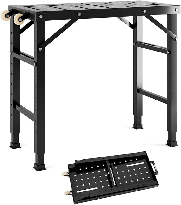Yeeoy Portable Welding Table 42" x 21", 1000 lbs Load Capacity Heavy ...