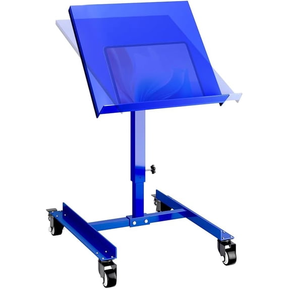 Yeeoy Tilting Work Table, 45 Degree Mobile Lectern with Wheels, Steel ...