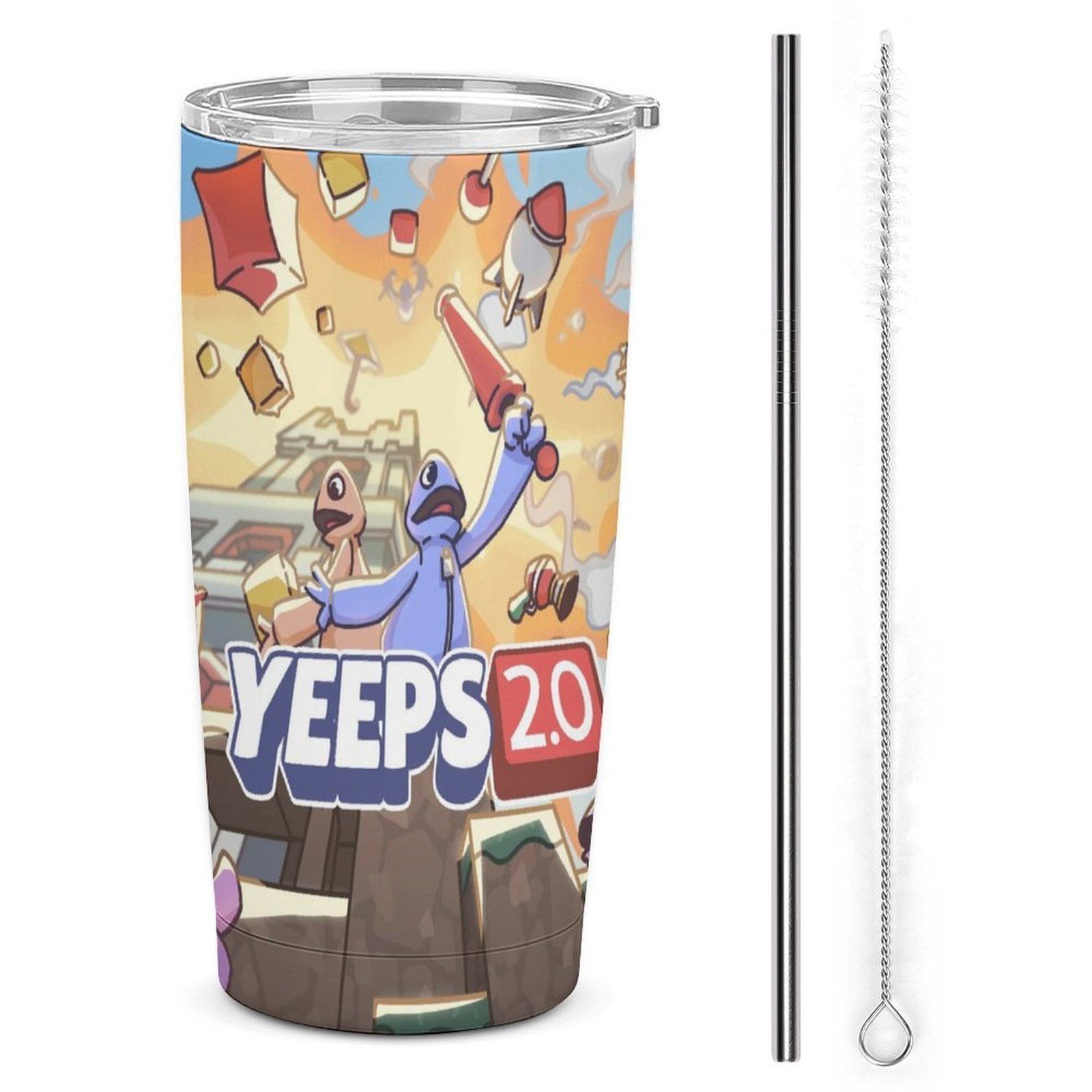 Yeeps Hide And Seek Game Stainless Steel Car Cup Daily Thermal Vacuum ...