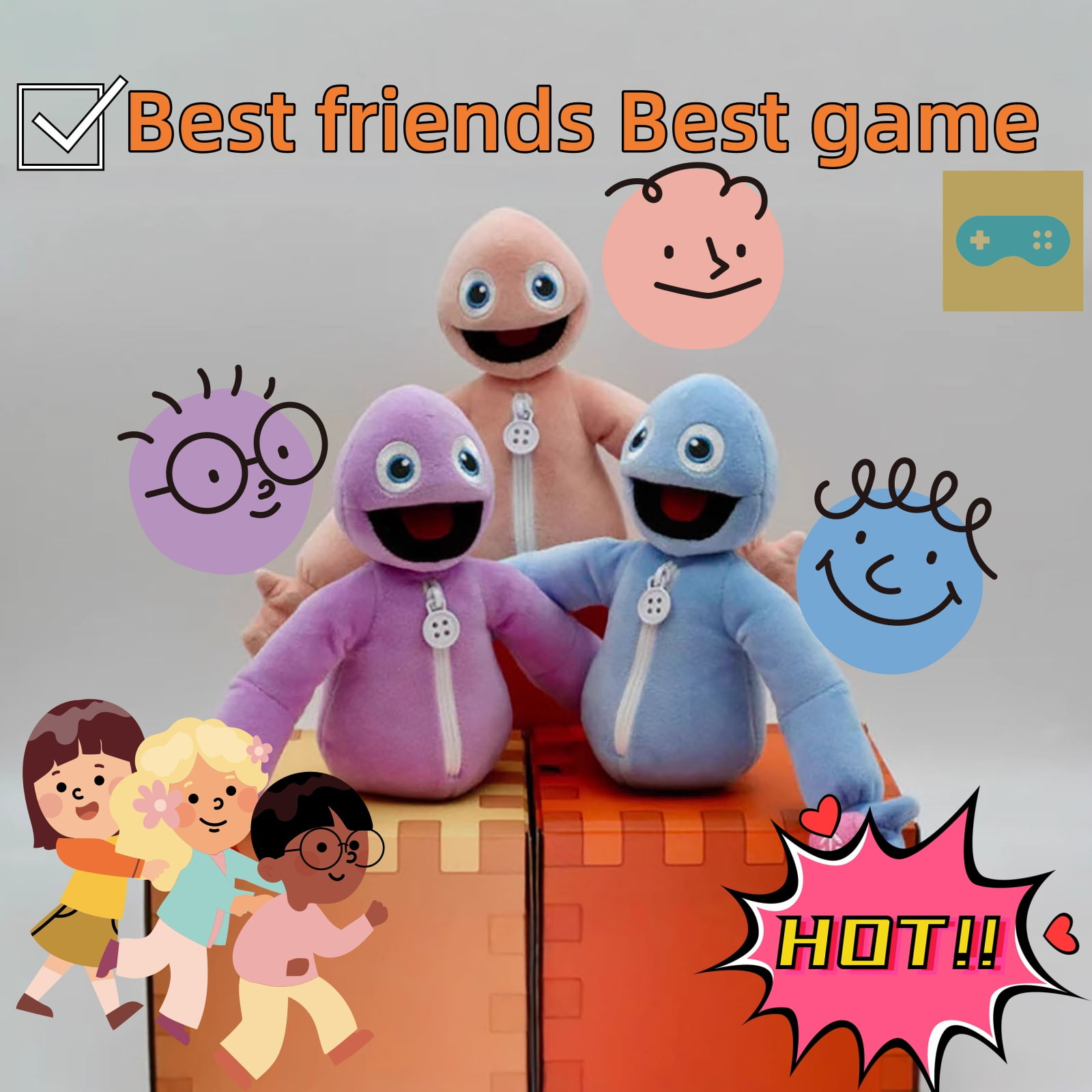 Yeeps Hide and Seek Plush,5.9in Yeeps Plush Toys, Cute Yeeps Plushies Dolls, Yeeps Interactive ...