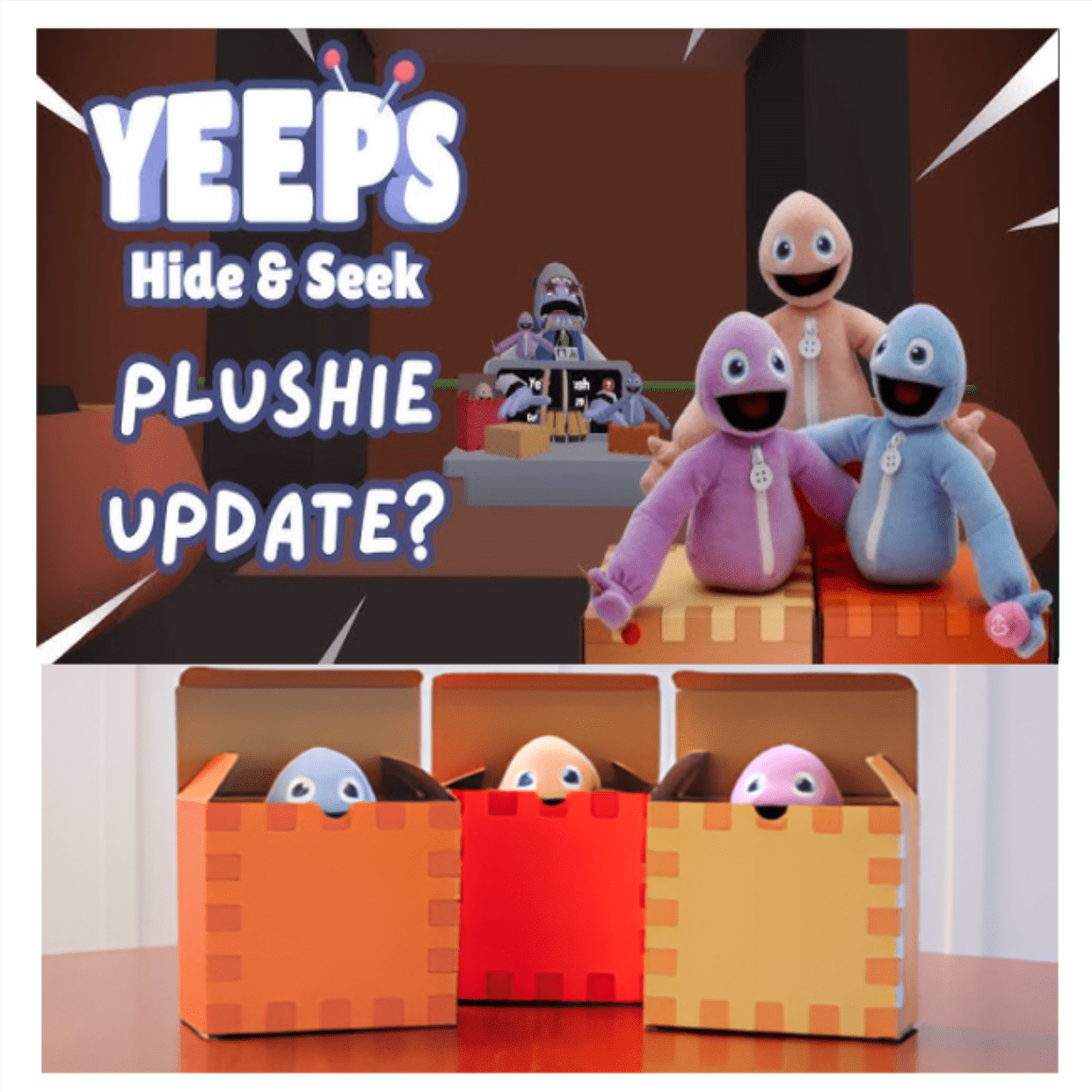 Yeeps Plush Toy, 6.3" Interactive Hide and Seek Stuffed Animal for Kids ...
