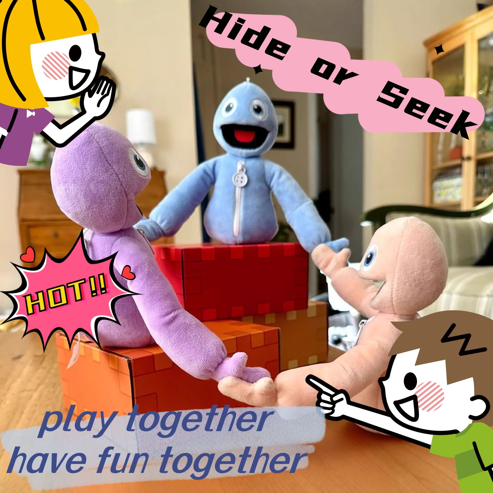 Yeeps Plush Toy, Interactive Hide and Seek Stuffed Animal, Popular ...