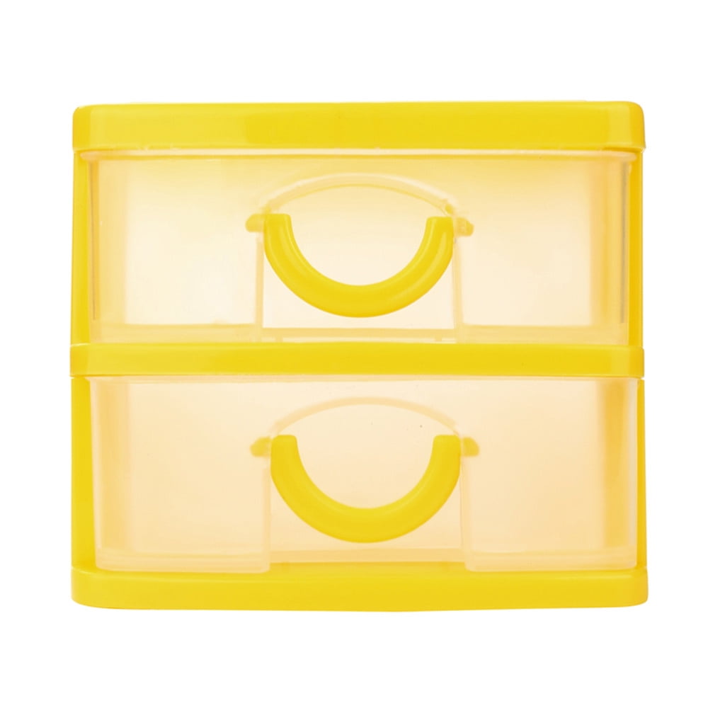 Yeetdub Clearance Sale Yellow Two Layers Durable Plastic Mini Desktop