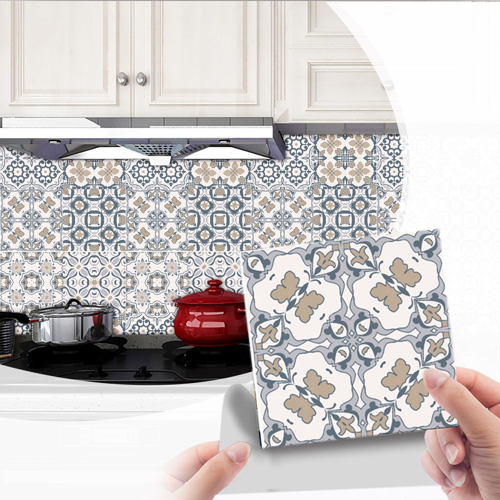 Yeetfub 2024 Back Splash Stick On Tiles For Kitchen Clearance 6pc Peel ...