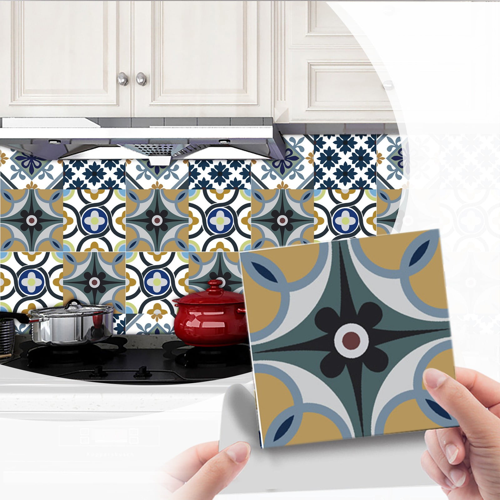 Yeetfub 2024 Peel And Stick Tile Decals Clearance 6pc Peel And Stick Ceramic Tile Paste 3D ...