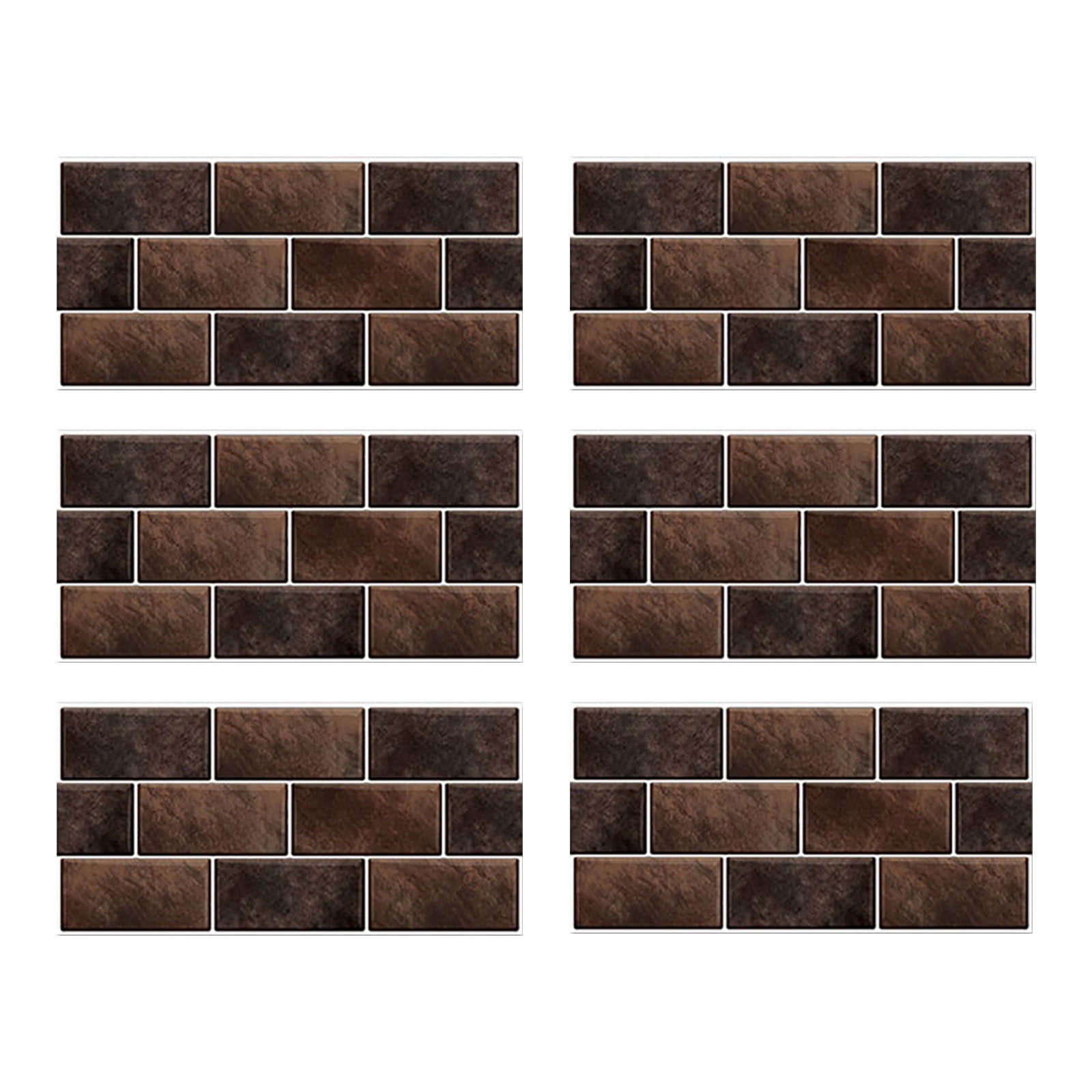 Brown Subway Tile Kitchen Backsplash