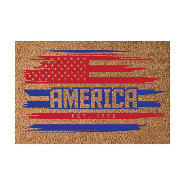 Yeetfub Clearance Welcomish Front Door Mat American Flag Doormat 4th Of ...