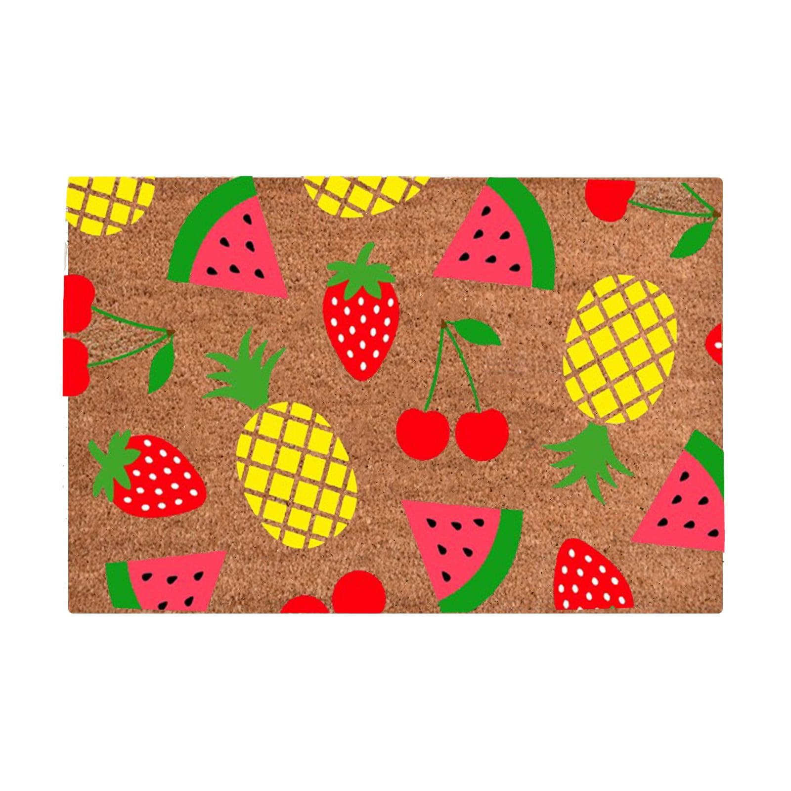 Yeetfub Natural Coir Doormat with Non-Slip Backing Summer Welcome Sign ...