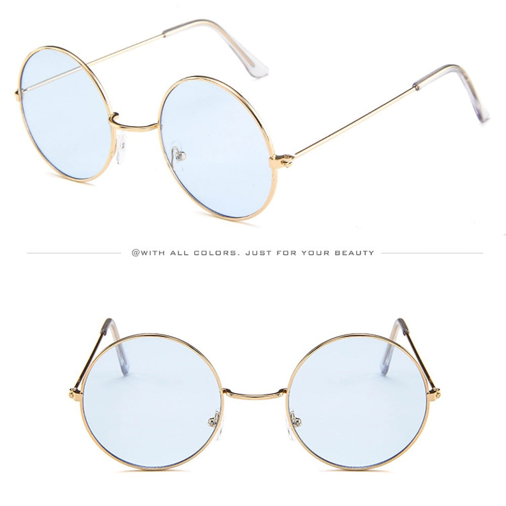 Yeetfub Polorized Sunglasses for Women Men Retro Round Rimless ...