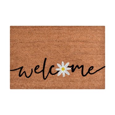 Creative Co-Op Hello Gorgeous! Natural Coir Doormat - Walmart.com