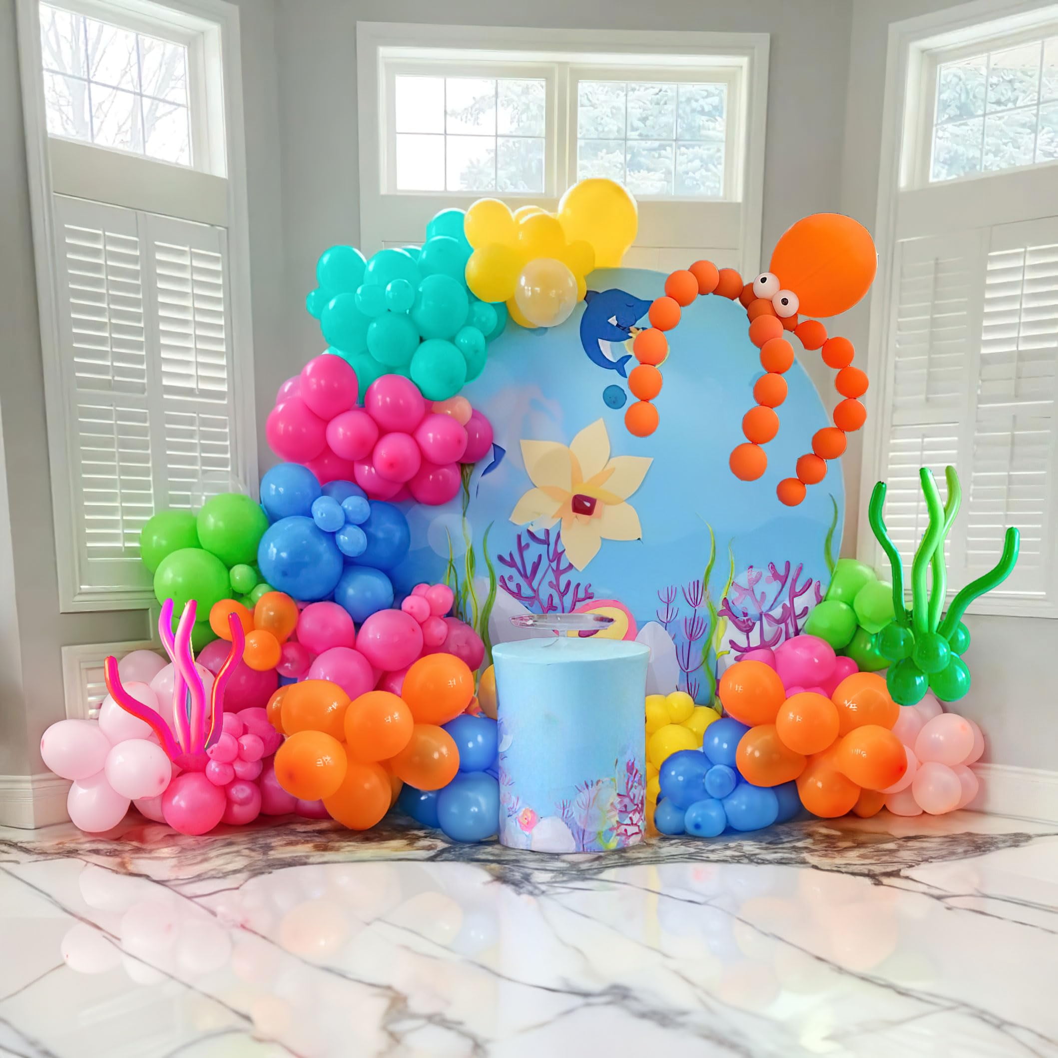 Yeewaka Cartoon shark balloons Hot Pink BSL1 and orange yellow blue ...