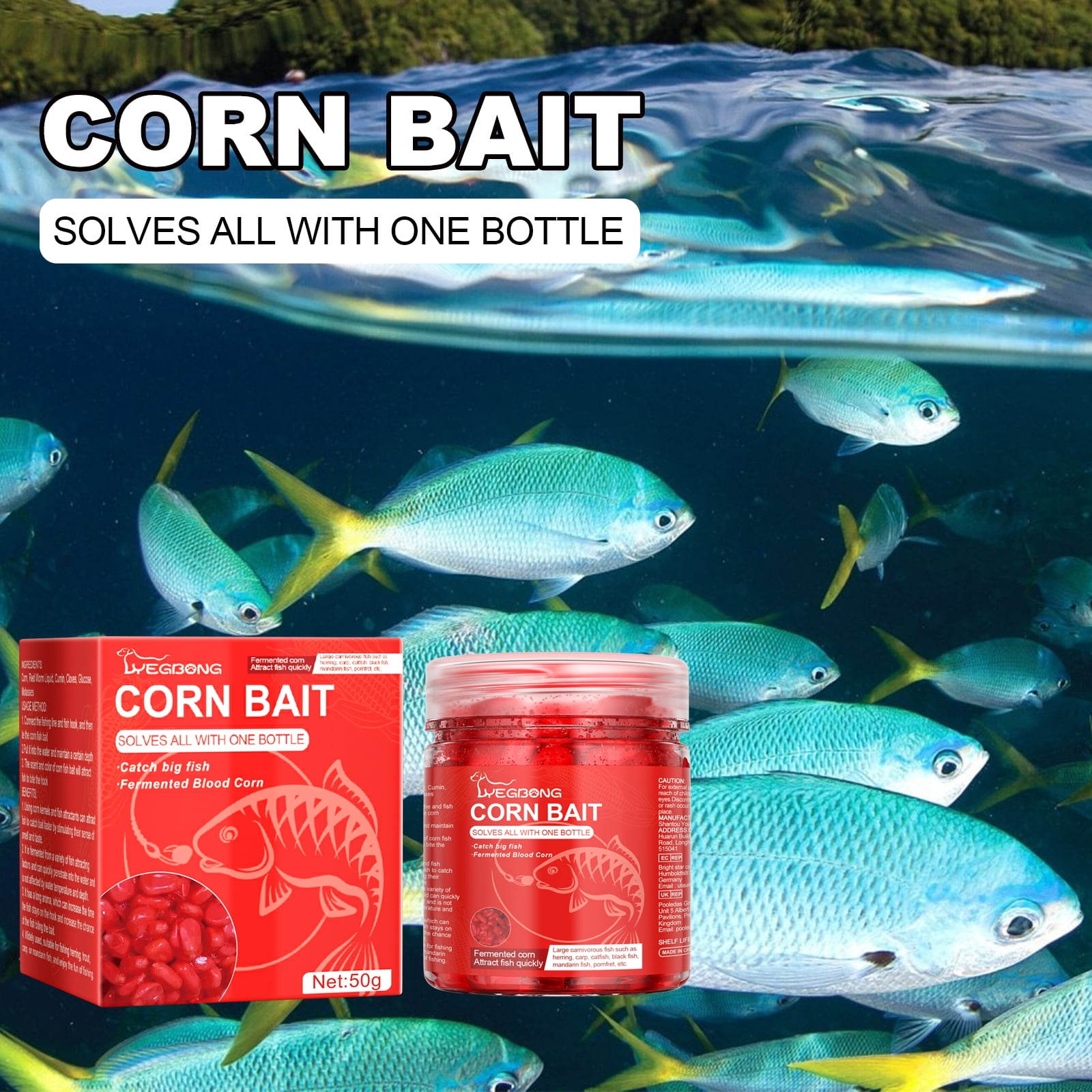 Yegbong Corn Fish Attractant – Portable Fishing Bait for Reservoir Use ...
