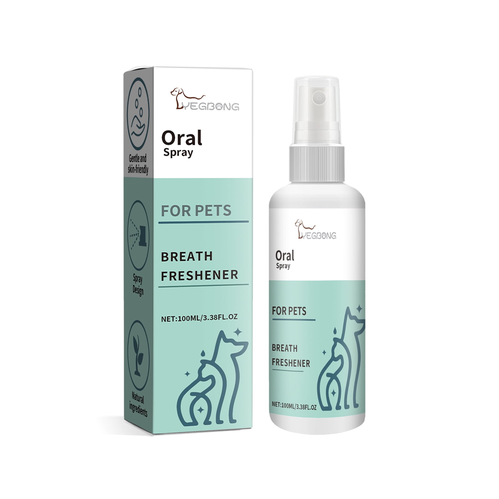 Yegbong Pet Mint Fresh Breath Spray for Dogs, Fresh Breath Care ...