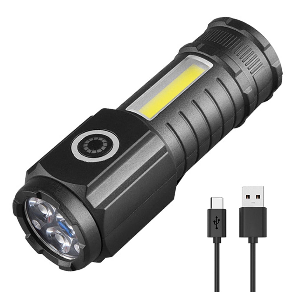 Yegsfteu Mini Flashlight,3 LED Multifunction Flashlight Type C/Micro ...