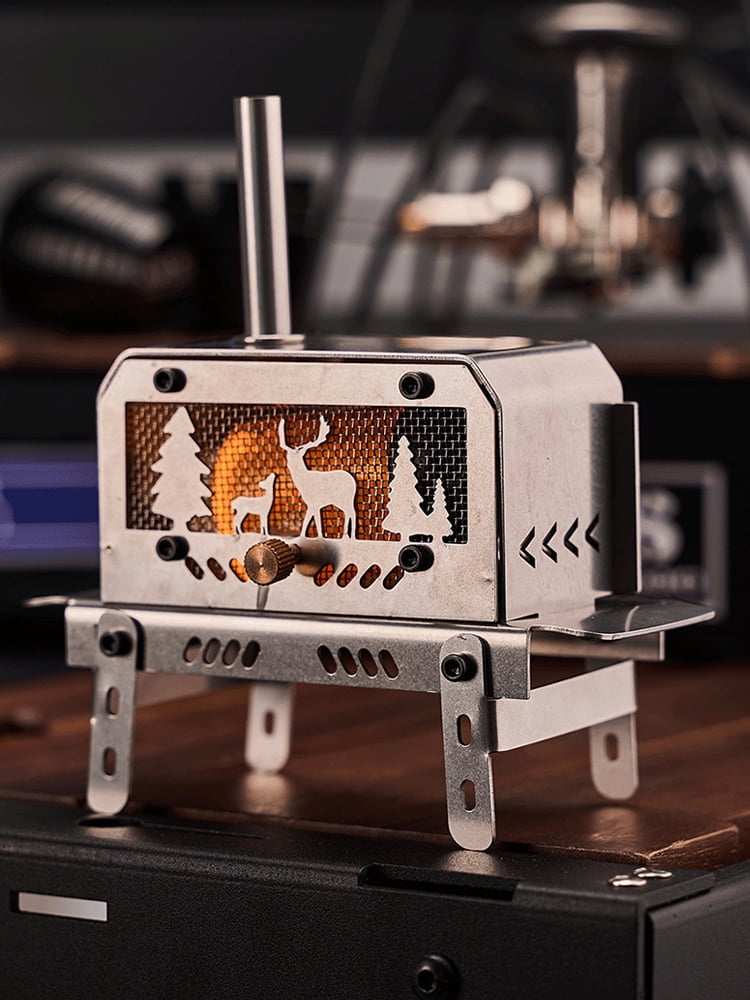 Yegsfteu Mini Tent Stove with Chimney Stainless Steel Aroma Diffuser ...