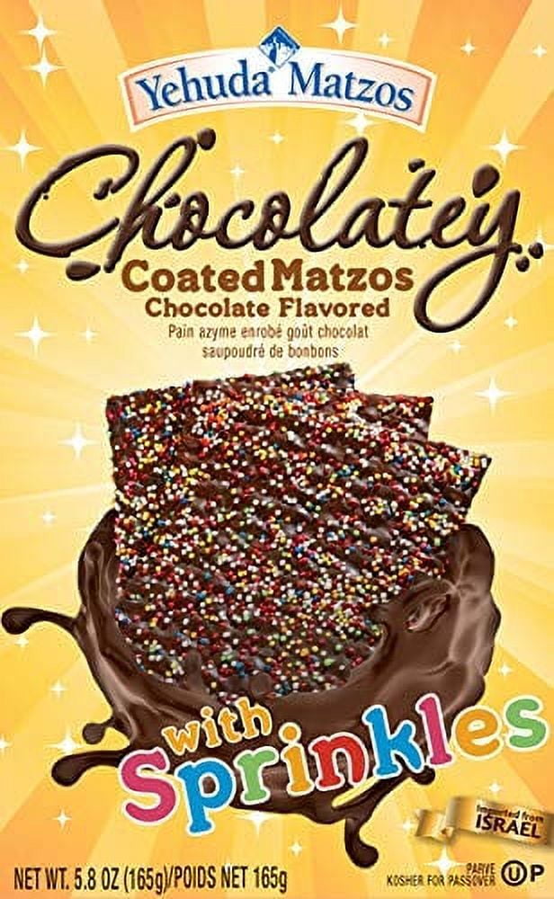 Yehuda Chocolatey, Chocolate Covered Matzo with Colored Sprinkles, 5 ...
