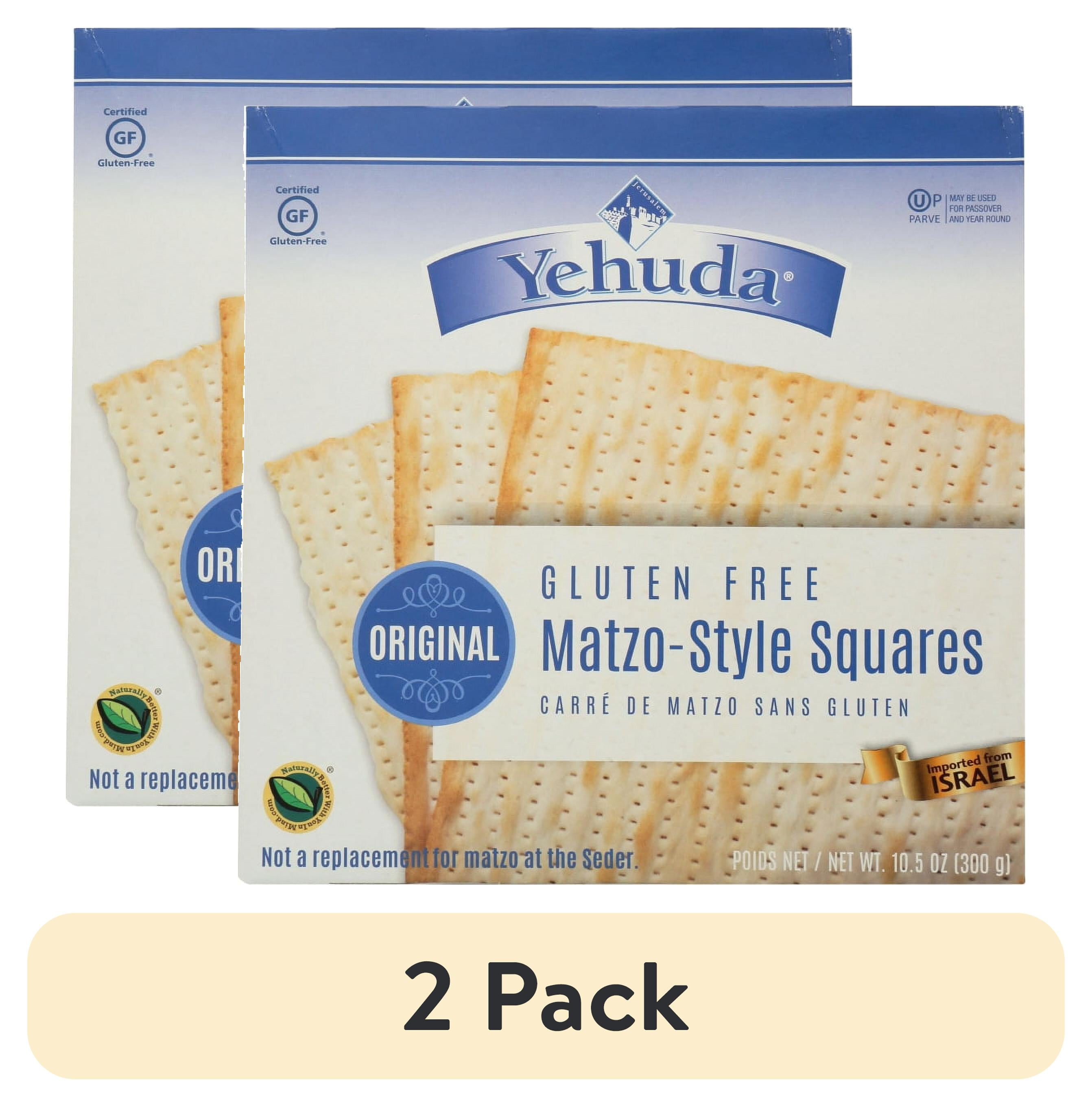 (2 pack) Yehuda Gluten Free Matzo Style Square Crackers, 10.5 oz ...