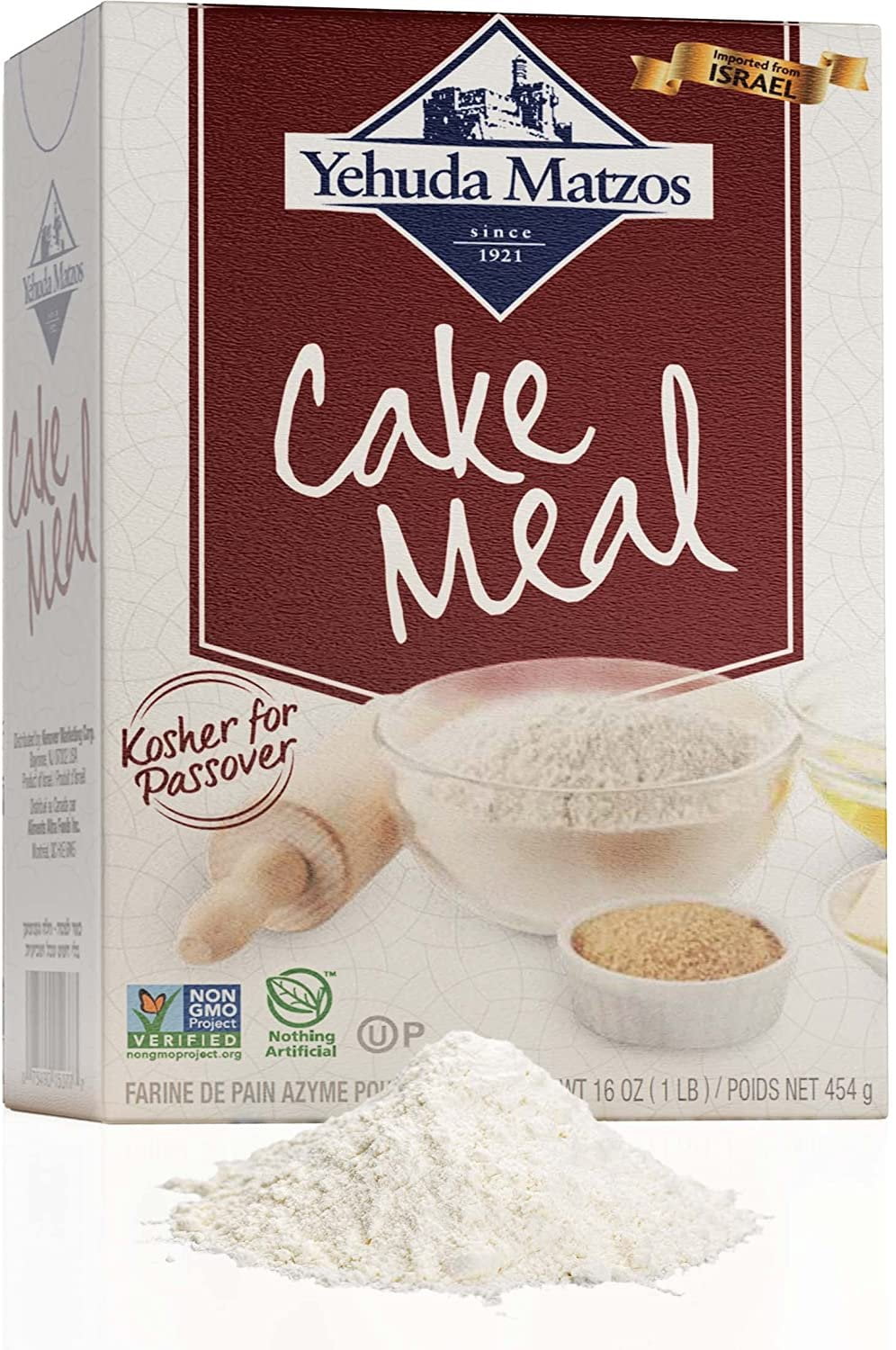 Yehuda Matzos Jerusalem Cake Meal Kosher For Passover 16 oz Pack of 1 ...