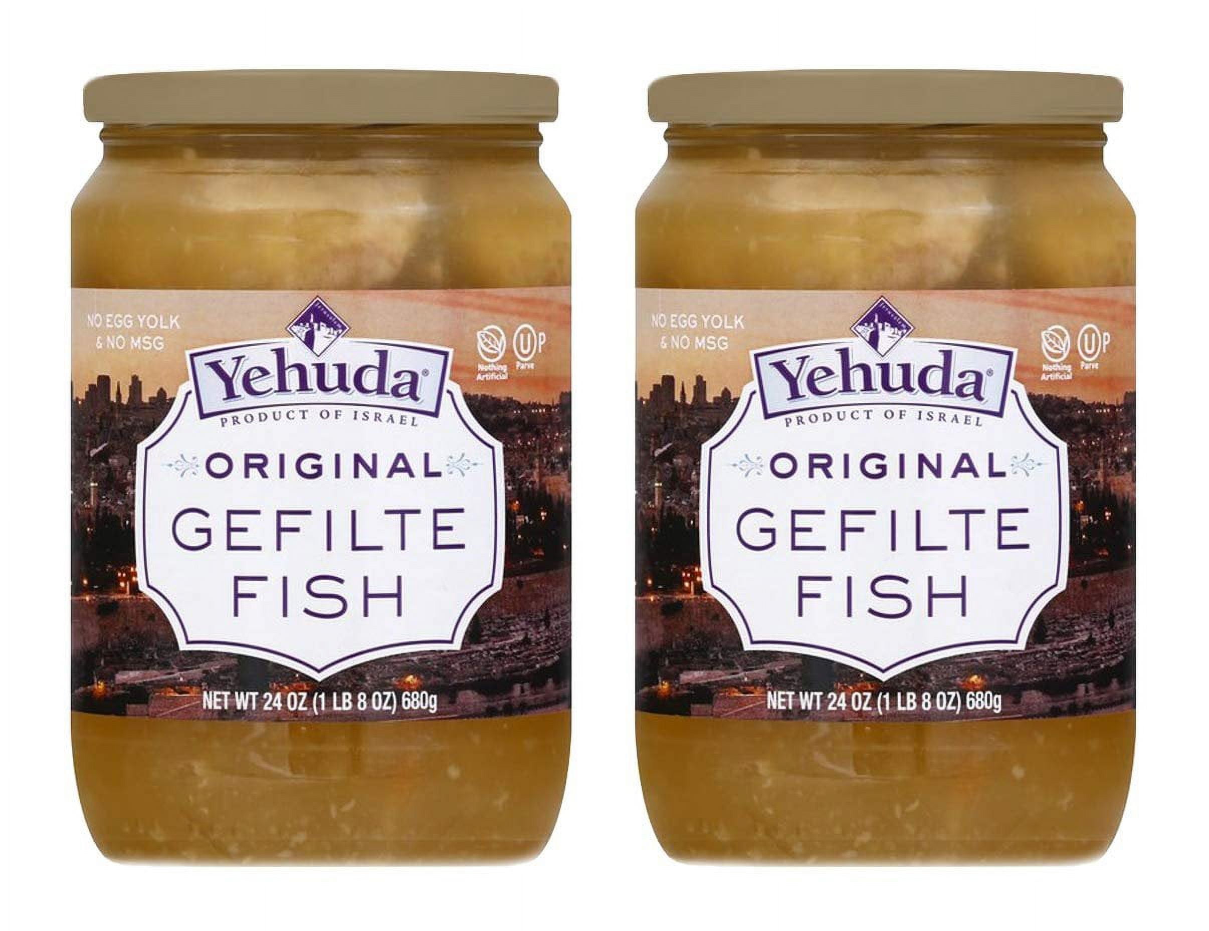Yehuda Original Gefilte Fish 24oz 2 Pack No MSG, Original Home Style ...