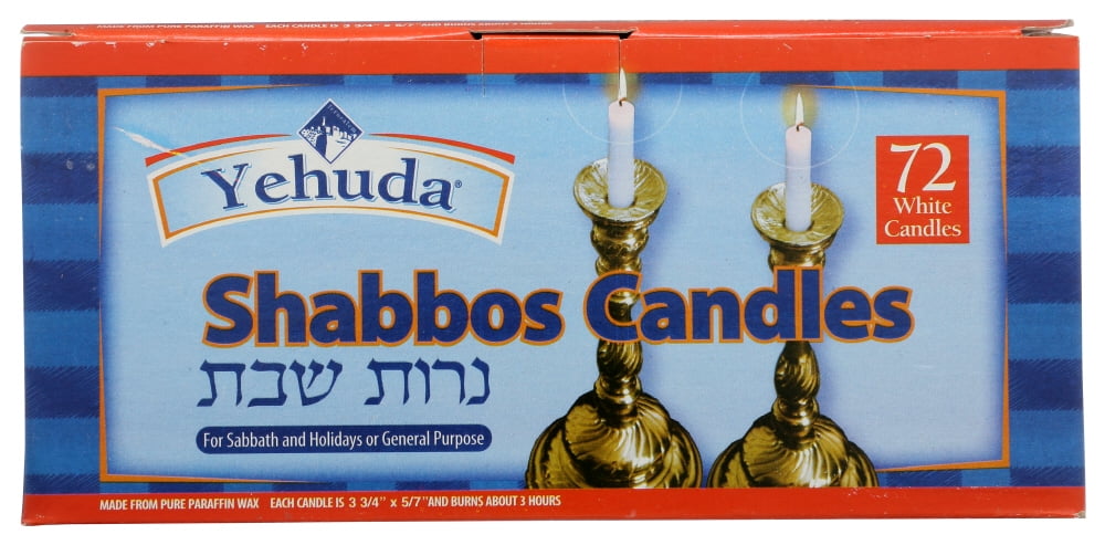 Yehuda Shabbos White Unscented Candles, 72 Count - Walmart.com