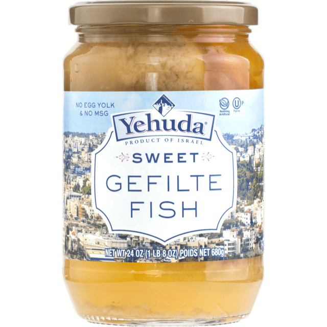 Yehuda Non-GMO Seafood, Sweet Style Gefilte Fish, 24 oz, Kosher for ...
