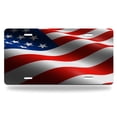 Yehwow American Usa Flag Waving Metal Car Plate Decorative Aluminum ...