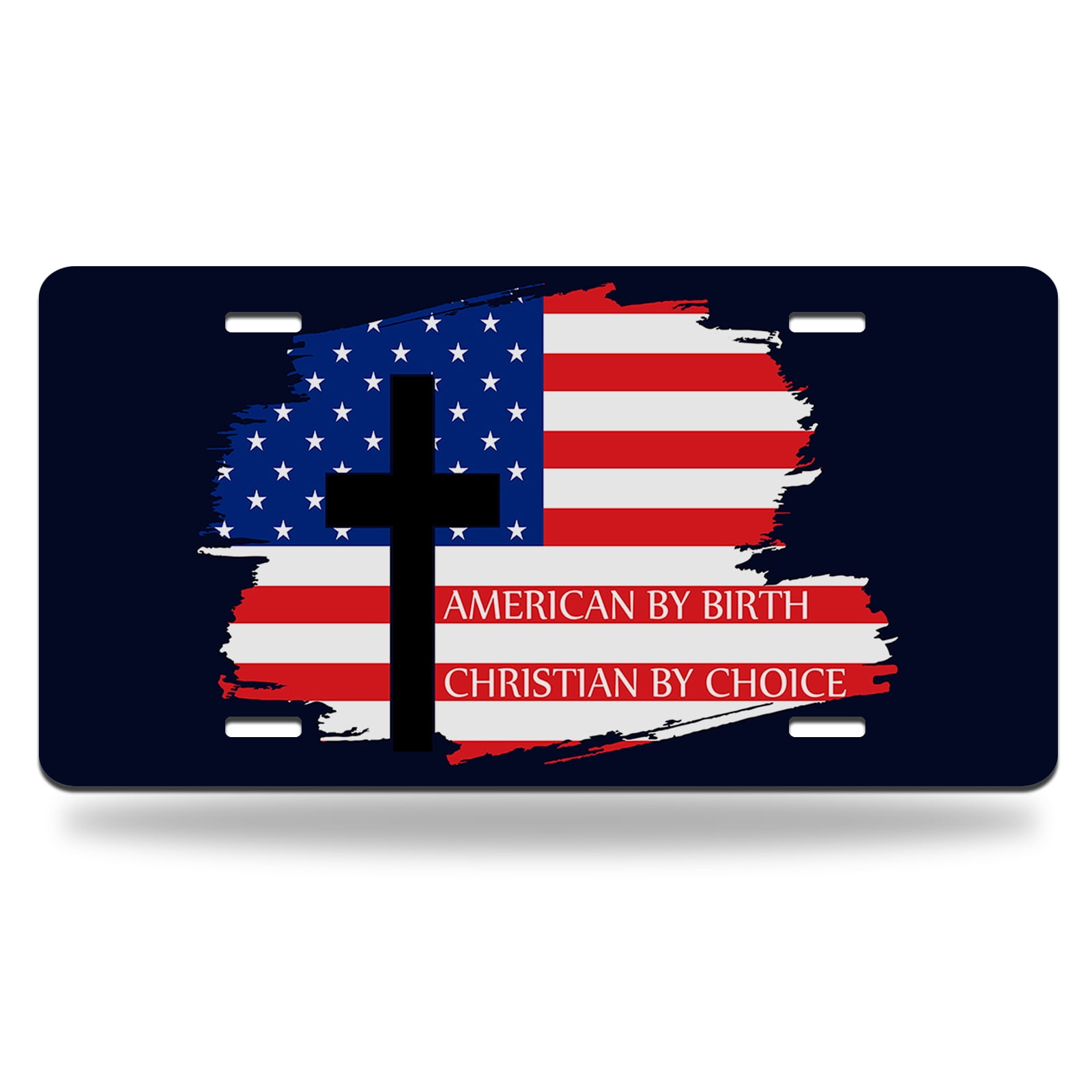 Yehwow American by Birth Christian Metal Car Plate Aluminum License ...