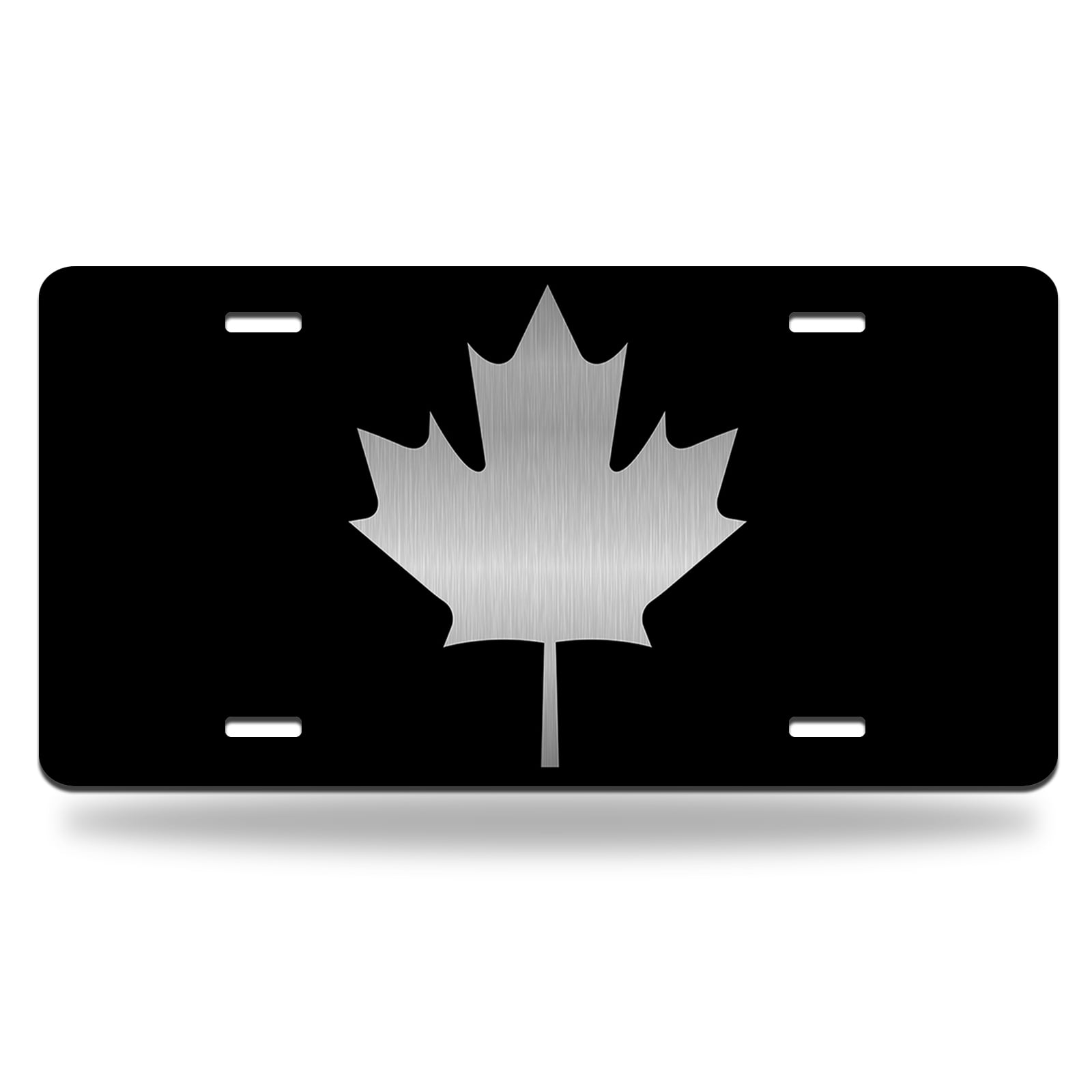 Yehwow Canadian Flag Maple Leaf 2D Metal Car Plate Aluminum License ...