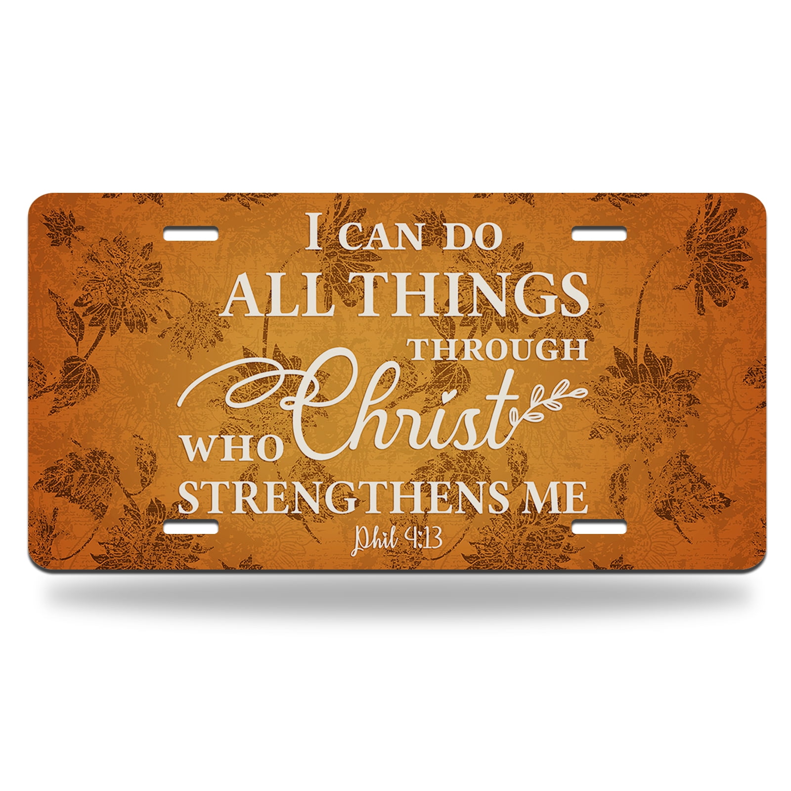 Yehwow Christian Bible Verse Jesus Quotes Metal Car Plate Aluminum ...