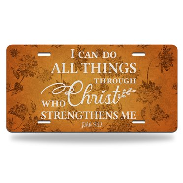 With God All Things Are Possible Metal License Plate - Walmart.com
