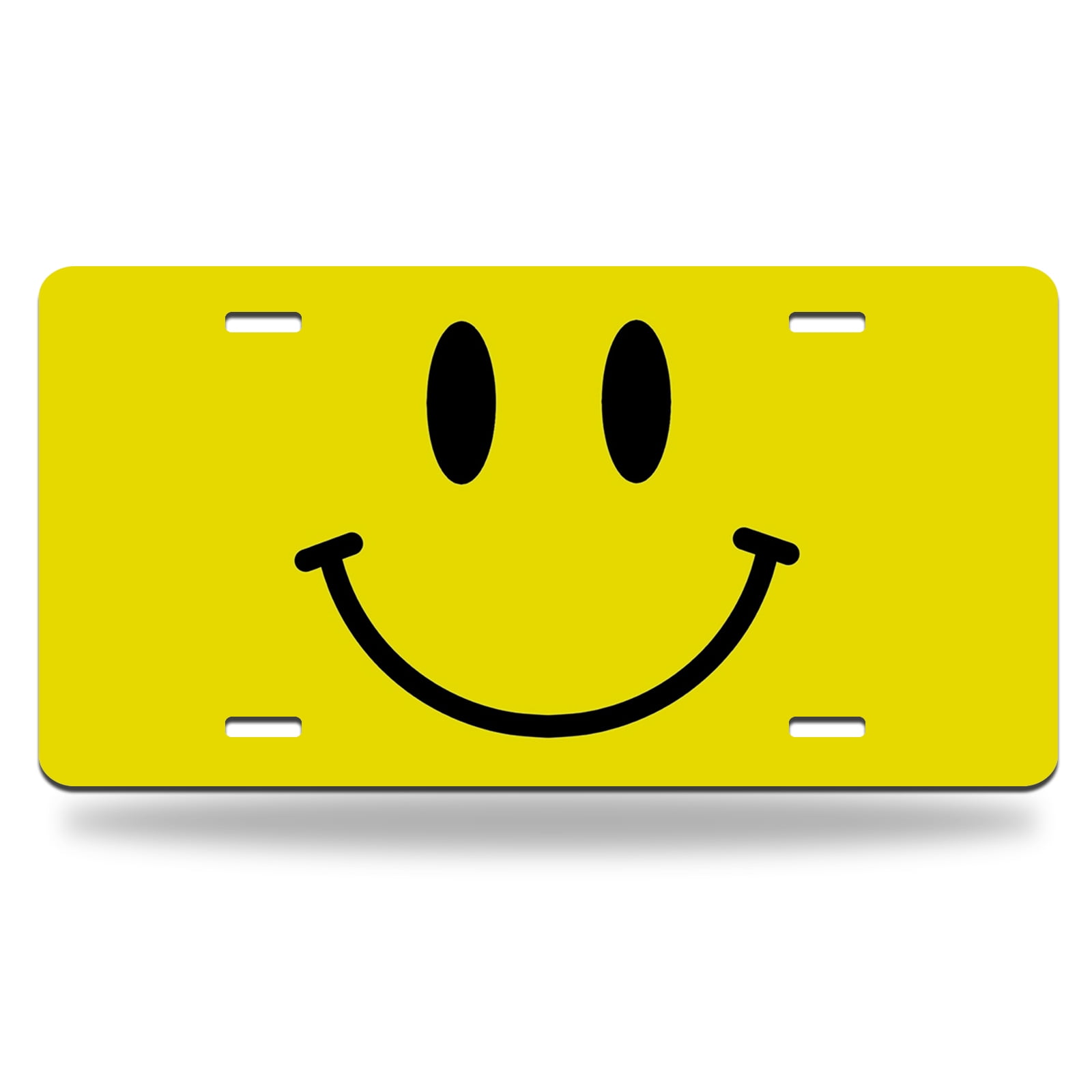 Yehwow Happy Face Metal Car Plate Aluminum License Plate - Walmart.com