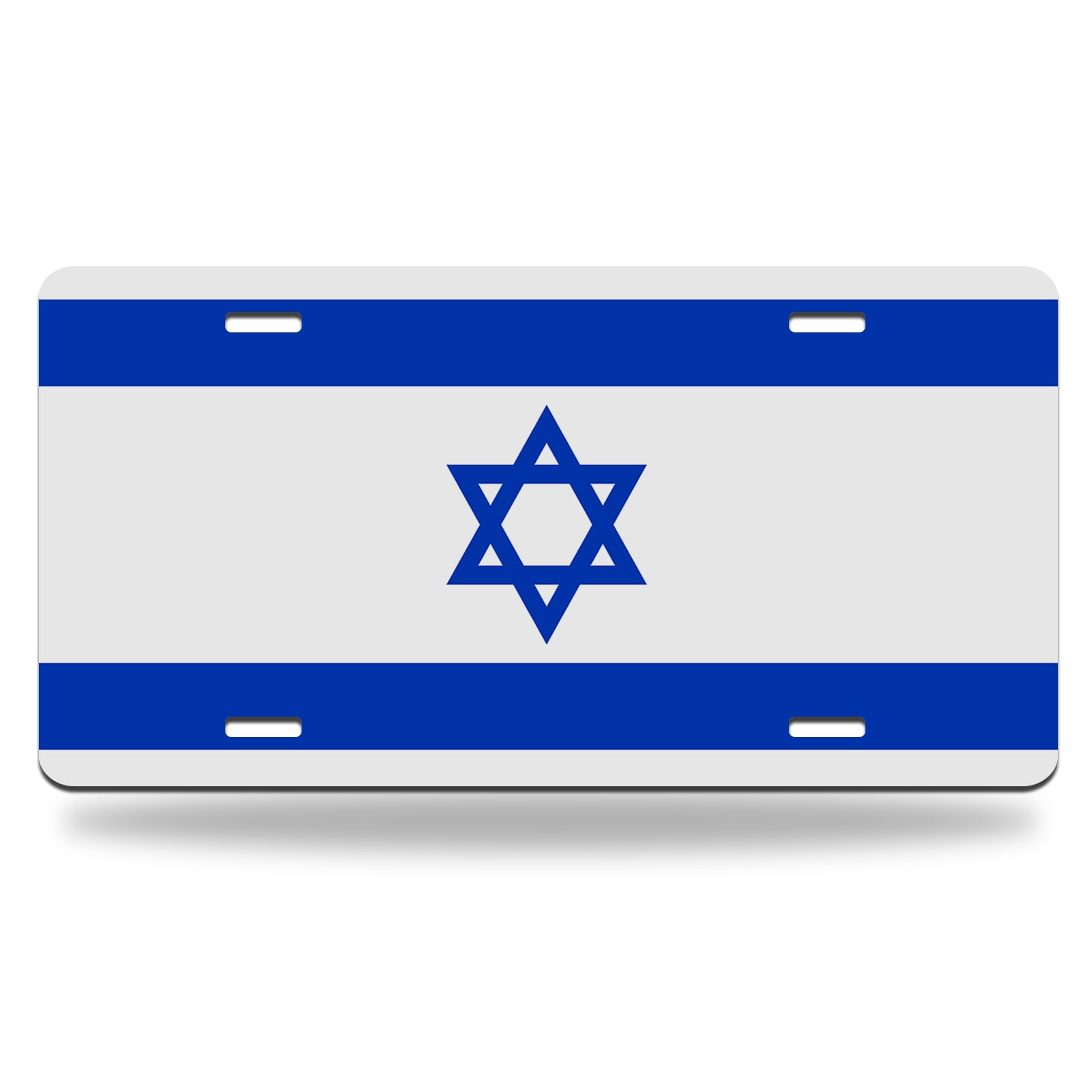Yehwow Israel Flag Metal Car Plate Decorative Aluminum License Plate ...