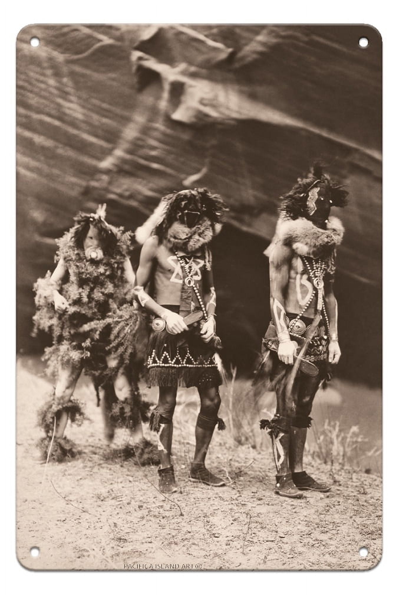 Yeibichai War Gods - Navajo Ceremony - The North American Indians - Vintage B&W Historical ...
