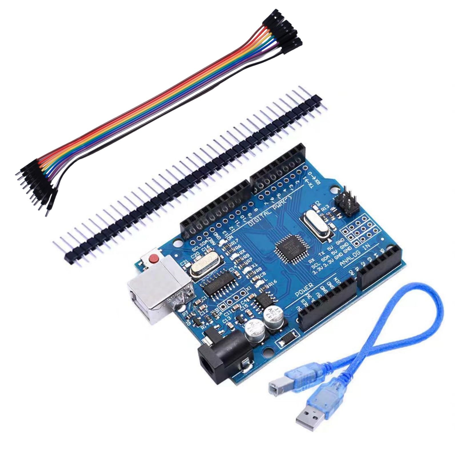 Yeiwenl UNO R3 Board RRF12 Module ATmega328P with USB Cable,30pin Wire and 2.54mm Straight Pin ...