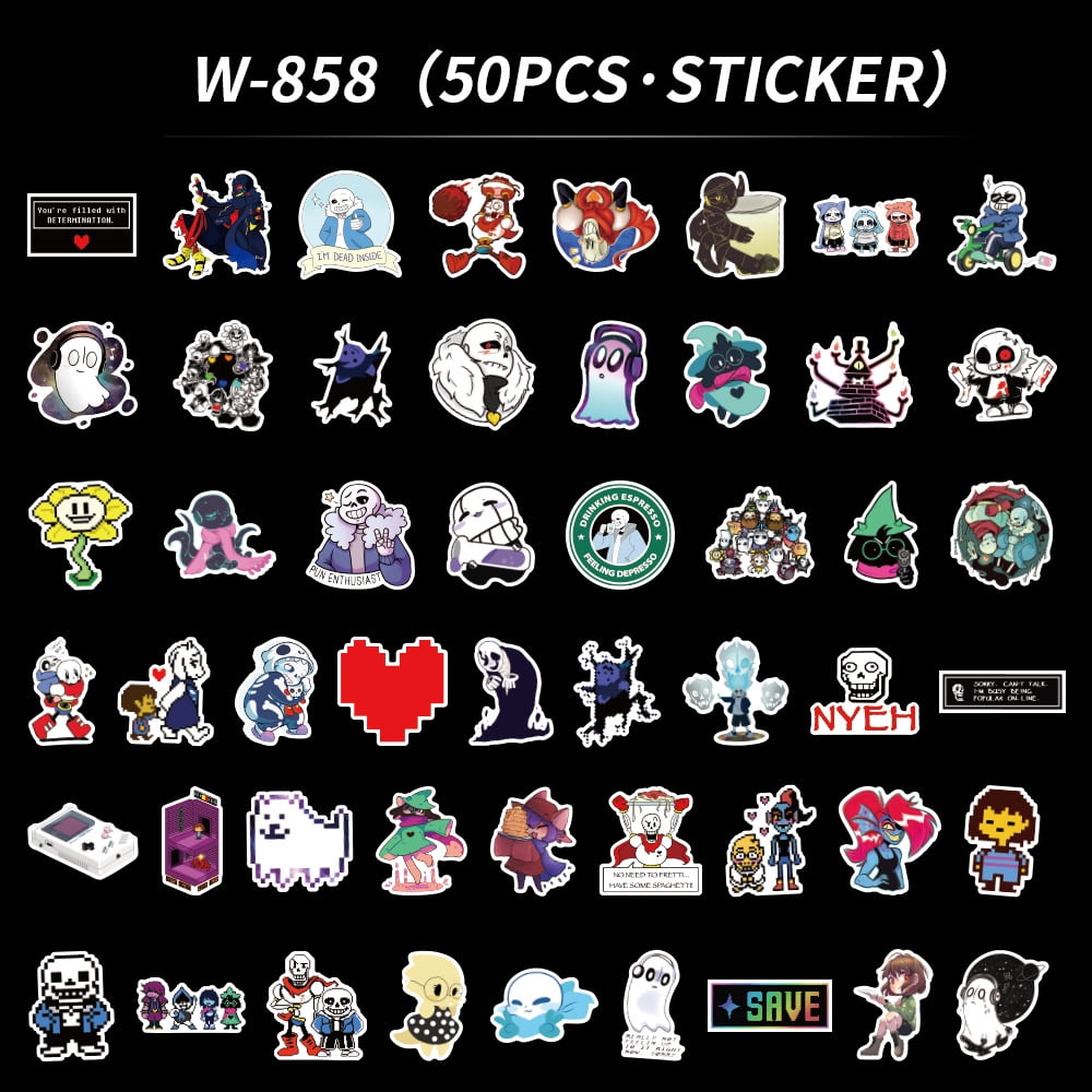 Yejue 50PCS Undertale Cartoon Printed Stickers for Teens Adults ...